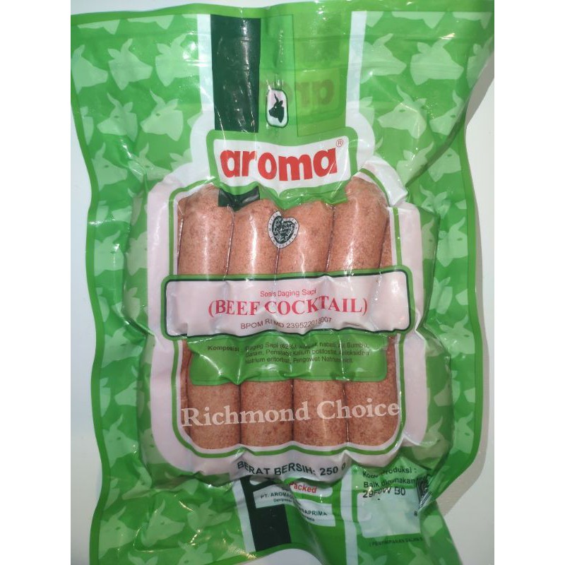 Jual BEEF COCKTAIL AROMA 250 GRAM / SOSIS SAPI MINI AROMA 250 GRAM ...