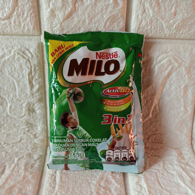Jual Milo 3in1 sachet 35gr | Shopee Indonesia