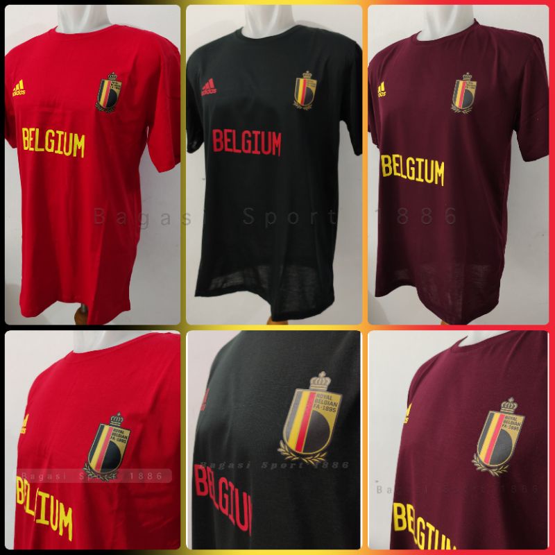 Jual Baju T-Shirt Tees Kaos Bola Negara Belgia Combed T Shirt Tshirt ...