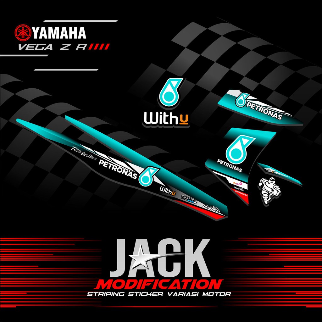 Jual STRIPING VARIASI STICKER LIS YAMAHA VEGA ZR LIVERY PETRONAS GRAFIS ...