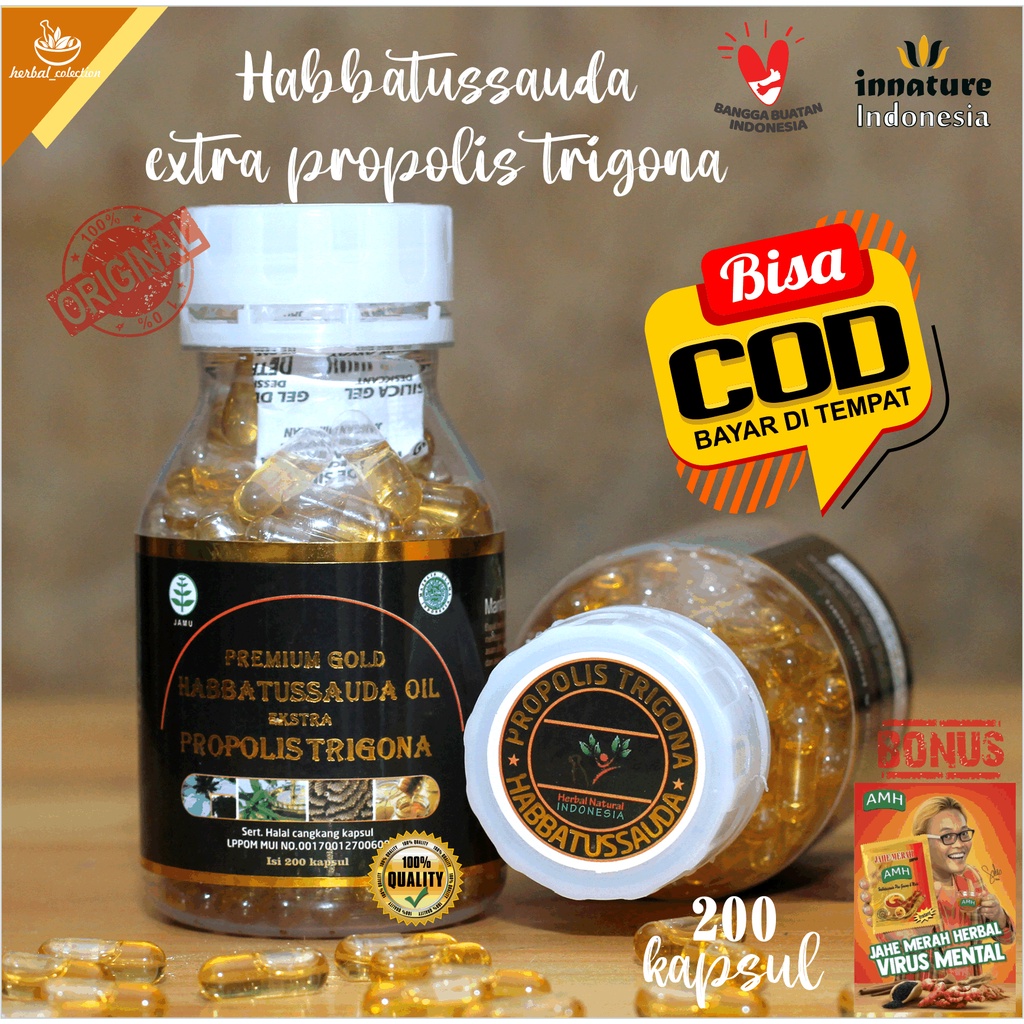 Jual Habbatussauda Extra Propolis Trigona l isi 200 kapsu| | Minyak ...