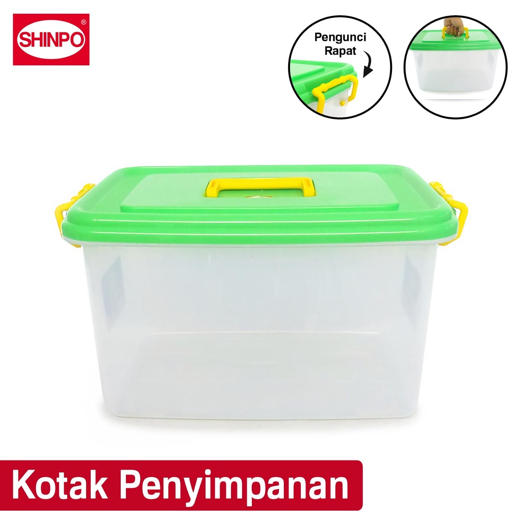 Jual SHINPO Kotak Penyimpanan Kontainer Plastik 25 L Organizer Storage ...