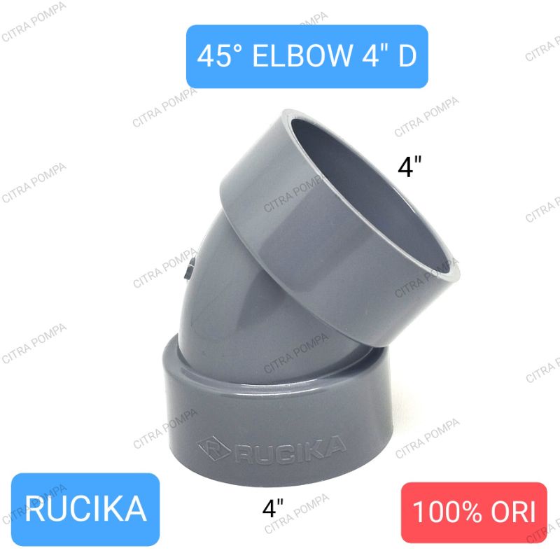 Jual RUCIKA ELBOW 4" D / LARGE RADIUS ELBOW 4" D / °45 ELBOW 4" D / KENI 4" D / KNEE 4" D ...