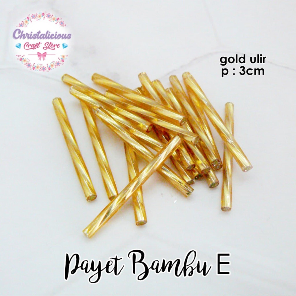 Jual Payet Bambu Polos, Payet bambu ulir, payet bambu 3 cm 30m, payet ...