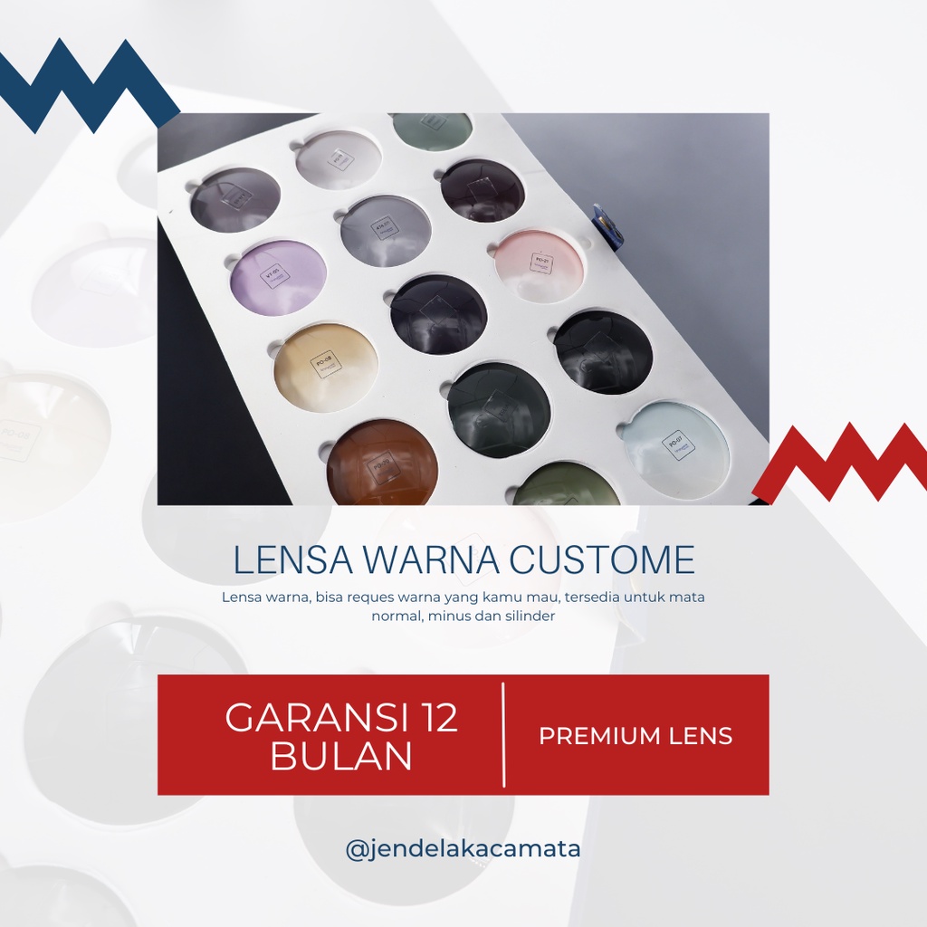 Jual lensa warna (bisa custom warna), bisa untuk lensa normal, minus ...