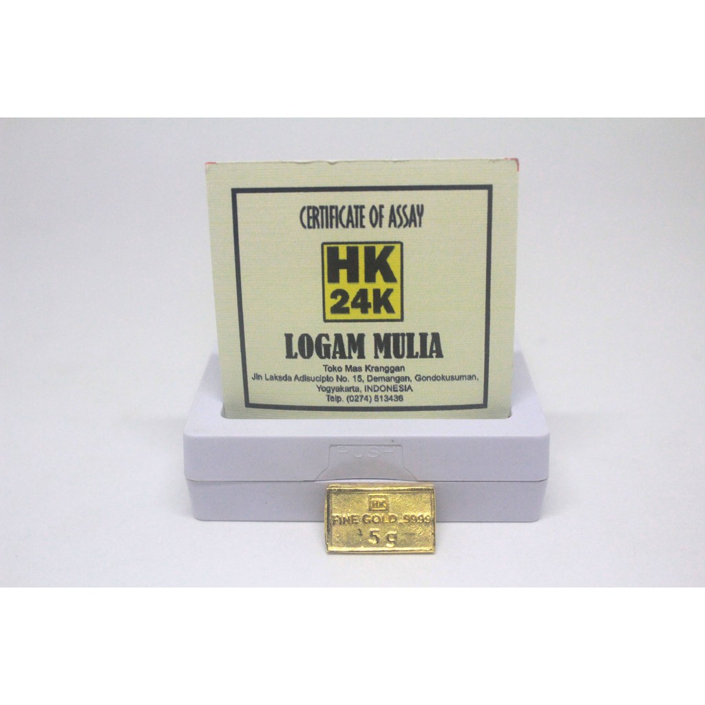 Jual Emas Batangan HK, Gold Bar, Fine Gold, Logam Mulia LM HK 5 gram ...