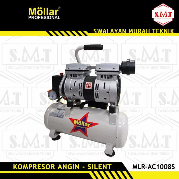 Jual Kompresor angin Mollar AC1008S 0,75HP Silent Oiless Air compressor ...
