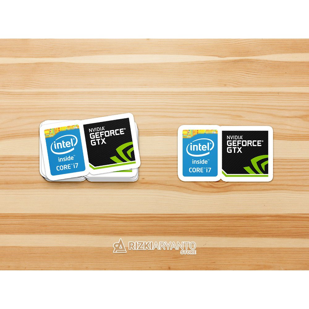 Jual Sticker - Stiker Logo Intel Core I7 x Nvidia Geforce GTX Badge ...