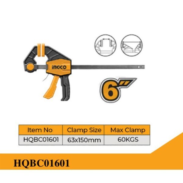 Jual Klem F 6 Inch INGCO HQBC01601 Quick Release Bar Clamp INGCO ...