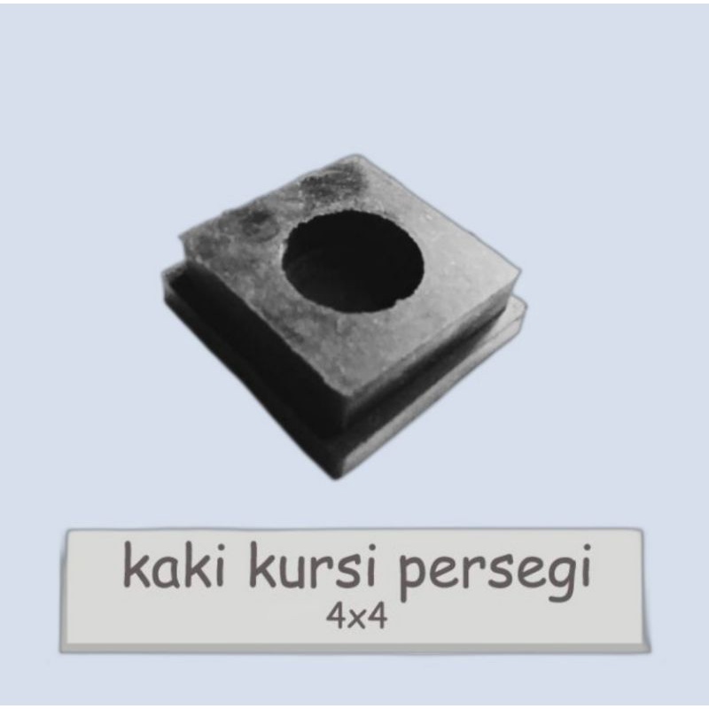 Jual Karet Kaki Kursi Persegi 4x4 (karet besi hollow) | Shopee Indonesia