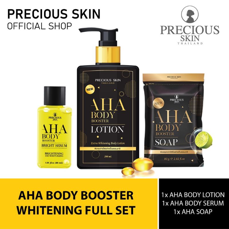Jual AHA BODY BOOSTER BRIGHT SERUM, AHA BODY WHITENING SOAP, AHA BODY ...