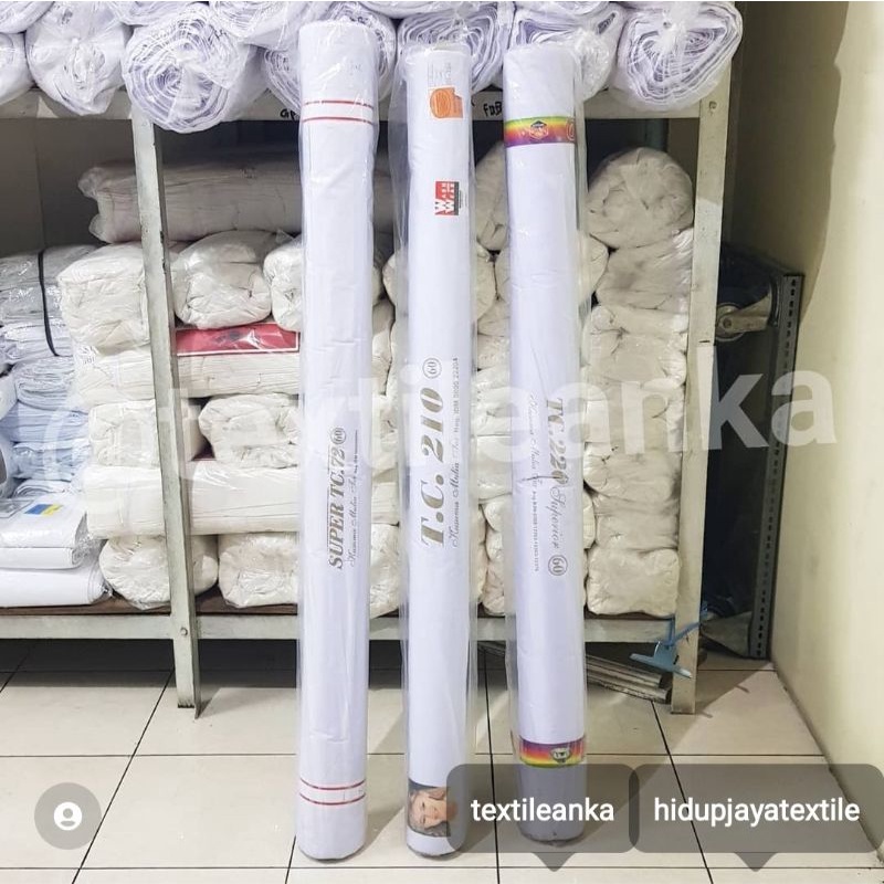 Jual Kain TC 210 Tetoron Katun TC Nyonya Putih Printing Batik | Shopee ...