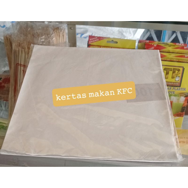 Jual kertas makan putih KFC isi 100lembar | Shopee Indonesia