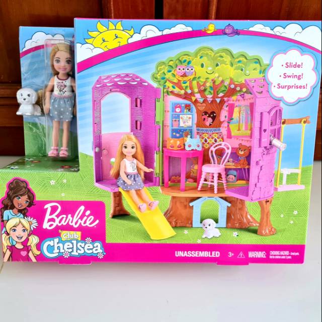 Jual Barbie Chelsea Treehouse Tiki Hut Mattel barbie tree house rumah ...