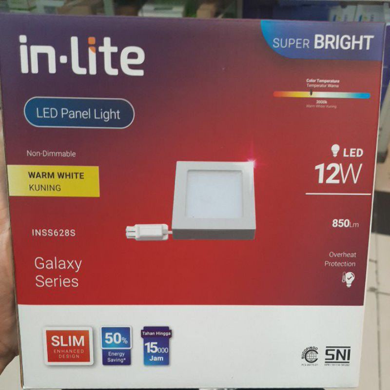 Jual IN LITE LED Panel 12W 12 WATT PERSEGI KOTAK Outbow Ditempel ...