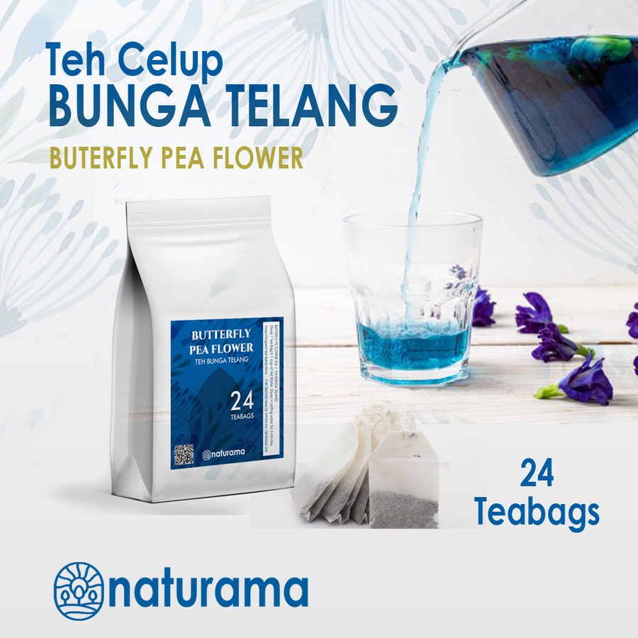 Jual Teh Bunga Telang Celup 24 Teabags Naturama Teh Biru Organik ...