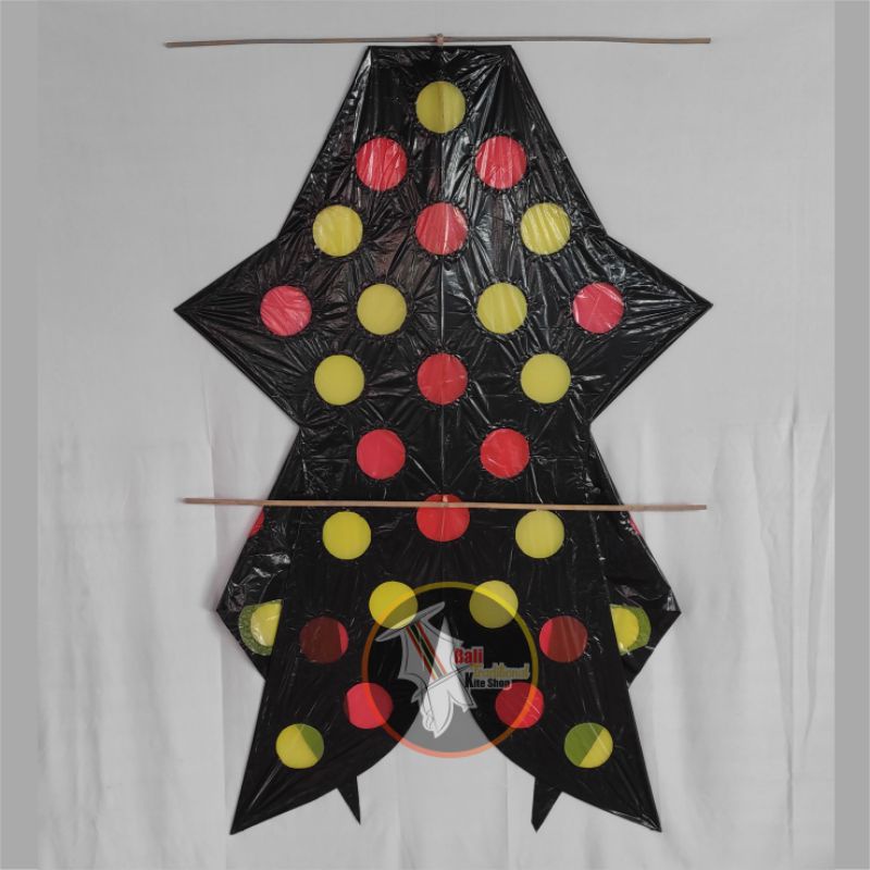 Jual layangan bebean knockdown polkadot merah kuning | Shopee Indonesia