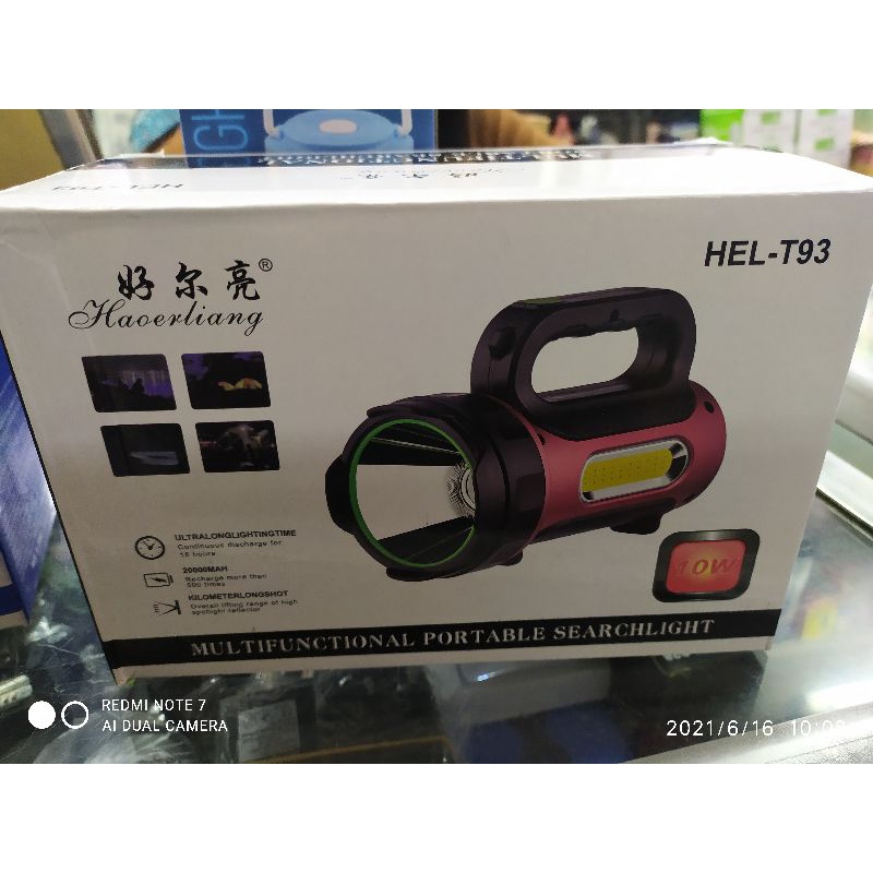 Jual Senter 10w 10watt solar cell dan usb powerbank 2000 Mah | Shopee ...