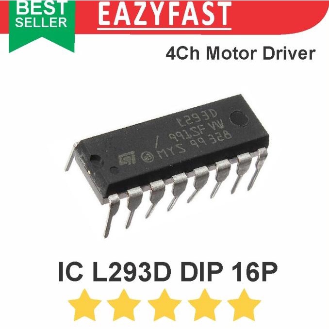 Jual IC L293D Chip Driver Motor DC Stepper efst90 | Shopee Indonesia