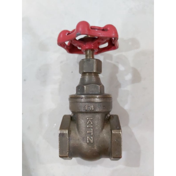 Jual Gate Valve Merk KITZ Brass FH 3/4 #125 Thread Stop Kran Drat ...