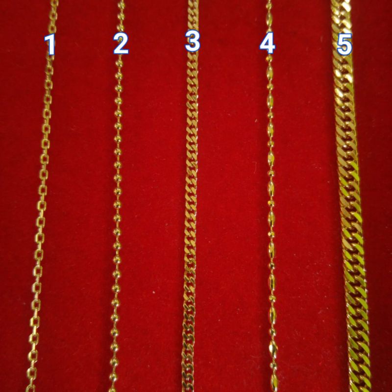 Jual Rantai kalung model 3 rantai tebal sedang | Shopee Indonesia