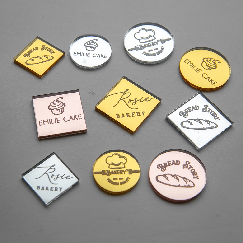 Jual Custom hiasan logo tag / label / hangtag / cake / hampers / pastry ...