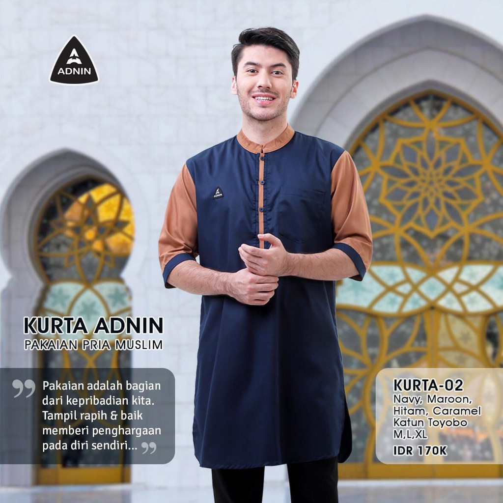 Jual Pakaian Pria Muslim Model KURTA/ Baju KOKO Lengan Perempat/ Gamis ...