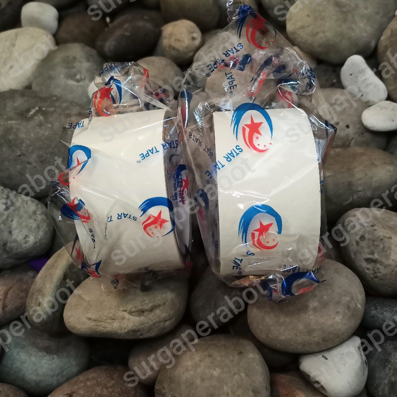 Jual Lakban Kertas 2 inch - Masking Tape Besar 48mm x 12Yard Solasi ...