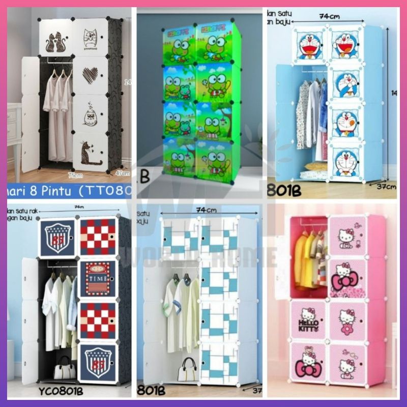 Jual LEMARI PAKAIAN BAJU ANAK 2x4 ( 8 KOTAK )RAK SERBAGUNA SUSUN ...