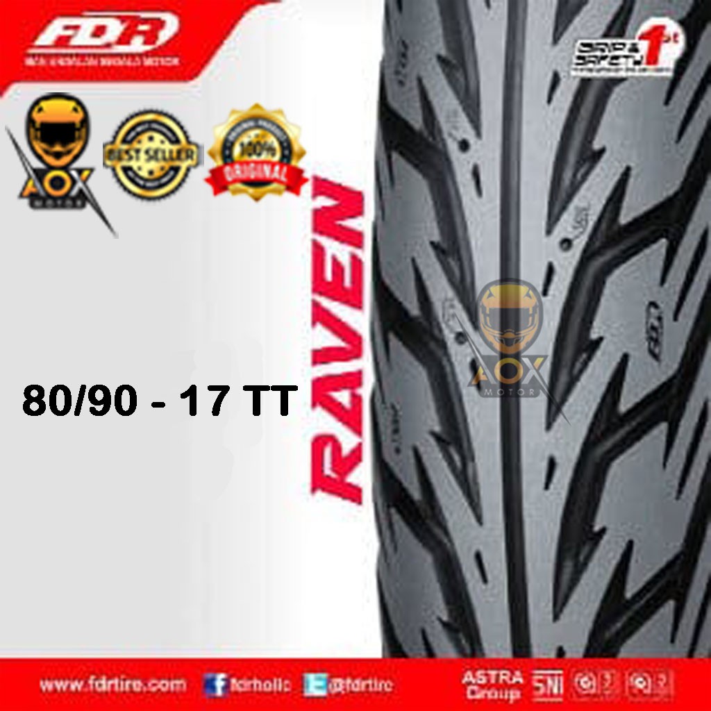 Jual Ban luar motor 80/90-17 FDR RAVEN tube type | Shopee Indonesia