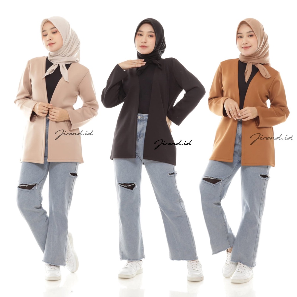 Jual BASIC OUTER/ OUTER POLOS/ OUTER CARDIGAN/ BLAZER WANITA | Shopee ...