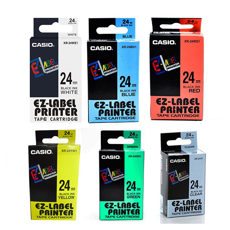 Jual Pita / EZ Label Printer Casio 24mm / Tape Cartridge Refill Isi ...