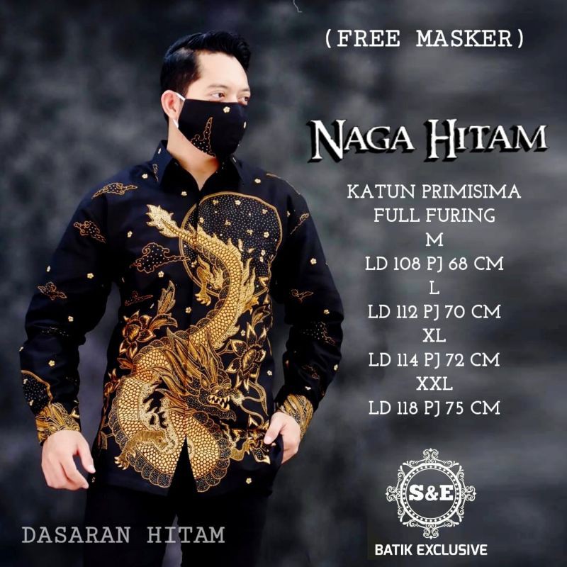 Jual BATIK NAGA HITAM BY BATIK S & E | Shopee Indonesia