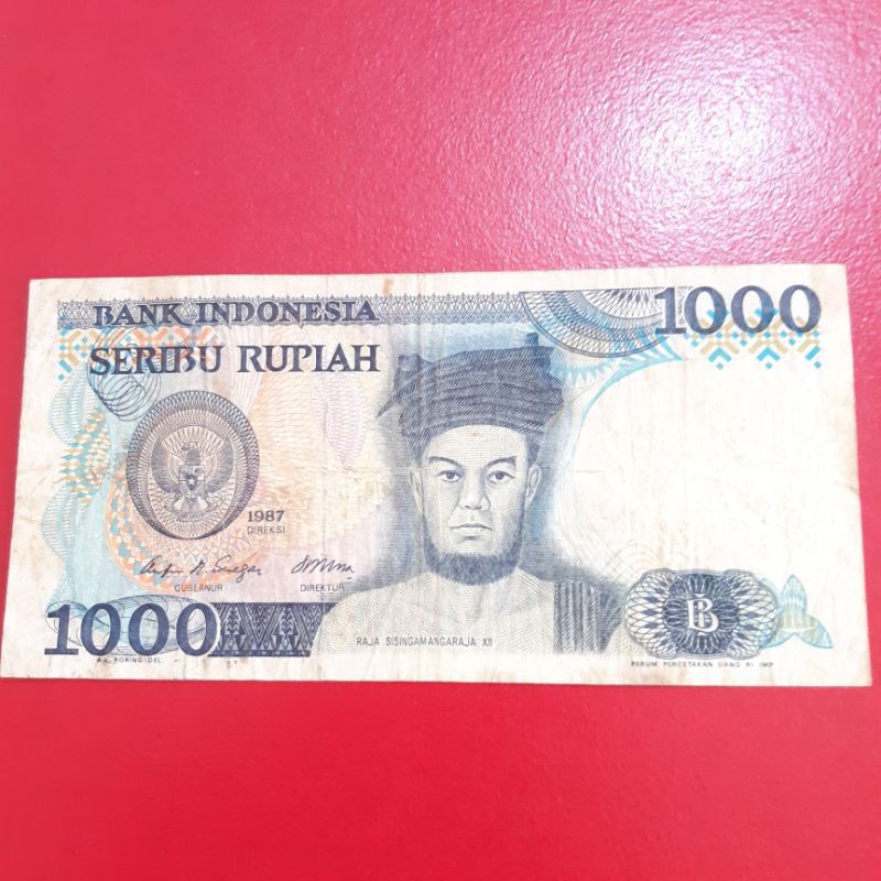 Jual Uang Kertas Kuno 1000 Rupiah Raja Sisingamangaraja XII Tahun 1987 ...