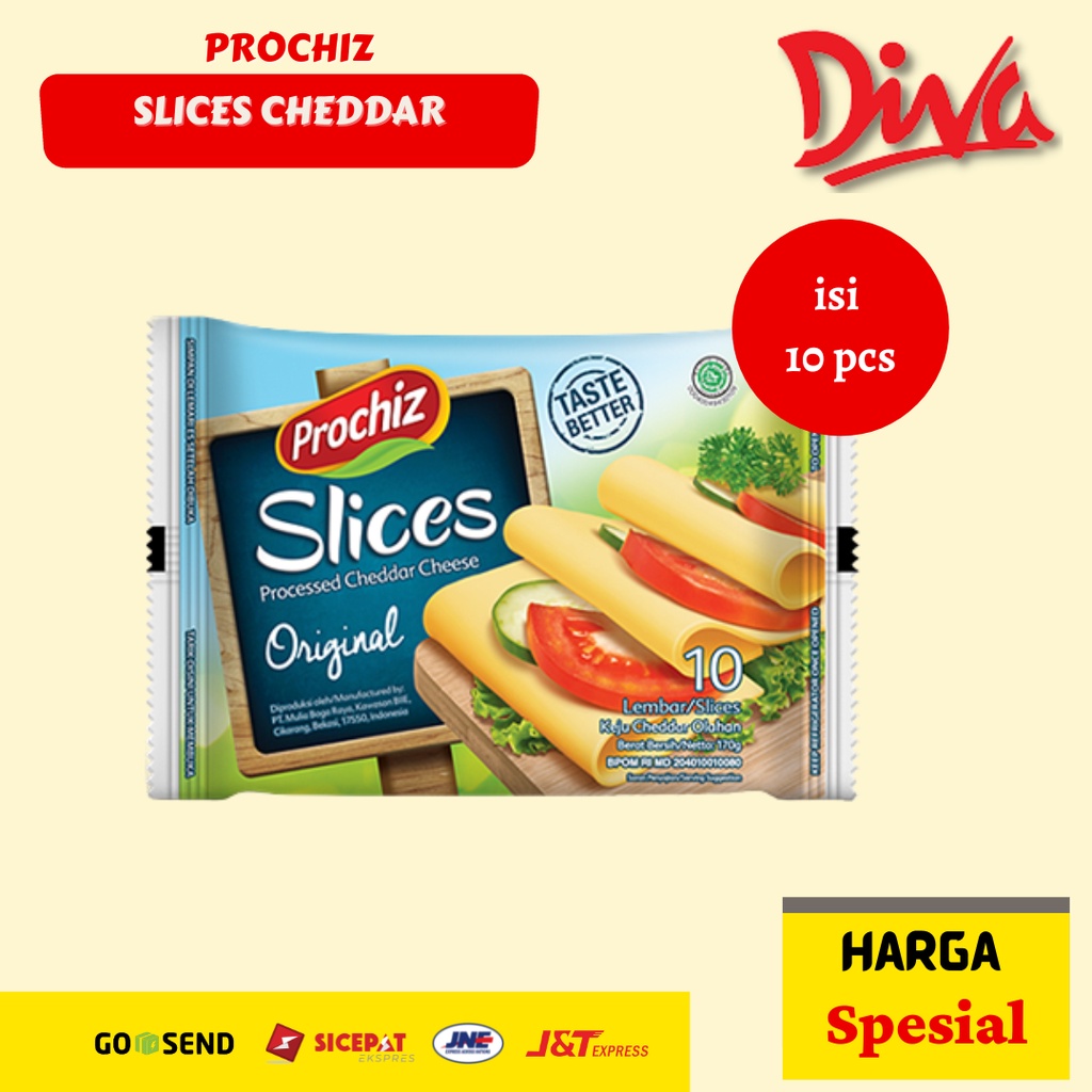 Jual [10pcs] Prochiz Slices / Keju Cheddar isi 10 lembar | Shopee Indonesia