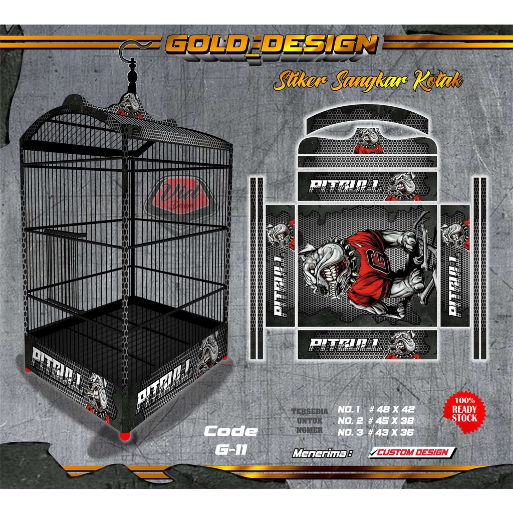 Jual Stiker Sangkar Kotak Decal Kandang Burung Kacer Kenari Cuca Ijo ...