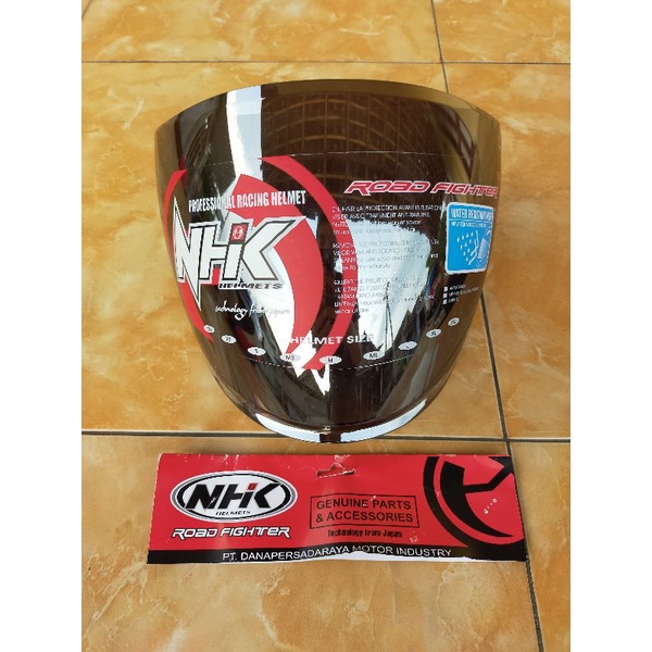 Jual KACA/ VISOR HELM NHK R6 Iridium ( silver ) Original 100% | Shopee ...