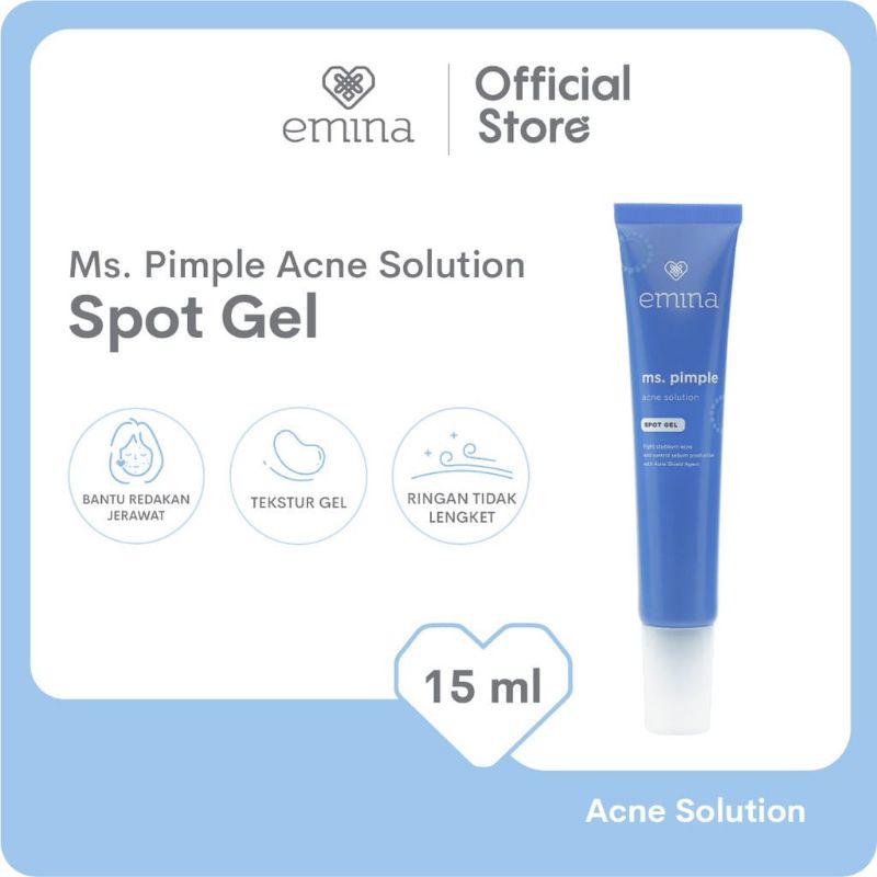 Jual EMINA Ms Pimple Acne Solution Spot Gel 15ml | Shopee Indonesia