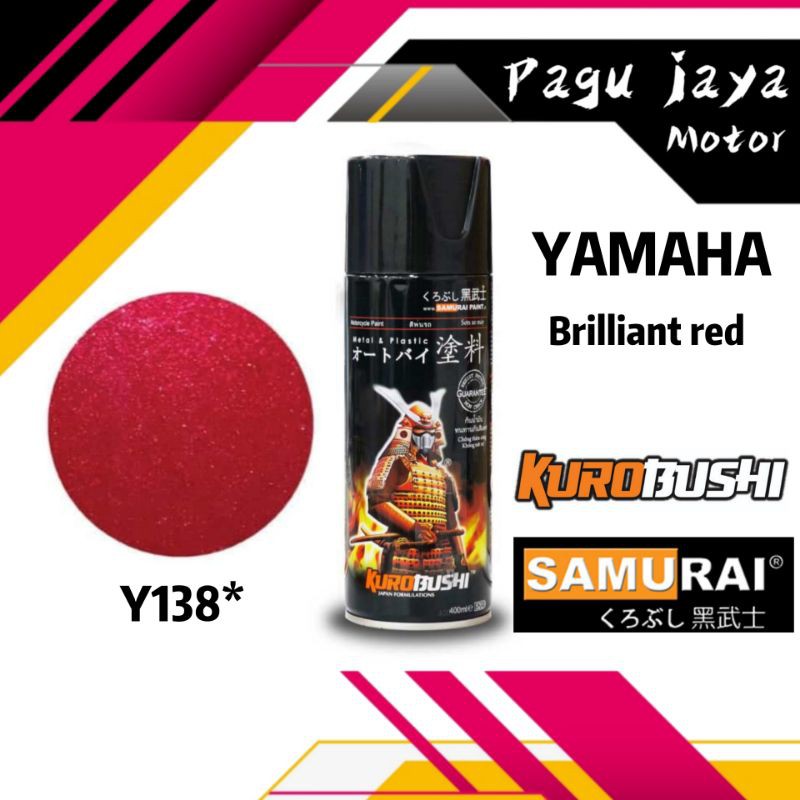 Jual samurai paint BRILLIANT RED (yamaha) Y138* cat semprot pilox pilok spray samuraipaint ...