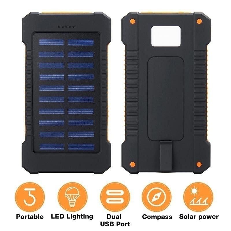 Jual Power Bank Solar Power LED Light USB 20000mAh | Shopee Indonesia