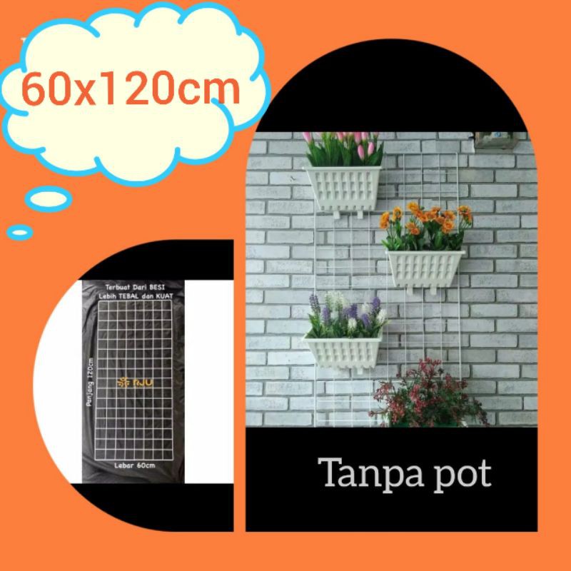 Jual Ram besi rak pot dinding bunga ukuran 60x 100 cm | Shopee Indonesia