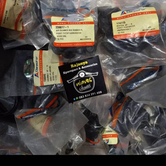 Jual KARET PENTIL BOX DANMOTOR PENAHAN GETARAN BOX VESPA MURAH | Shopee ...