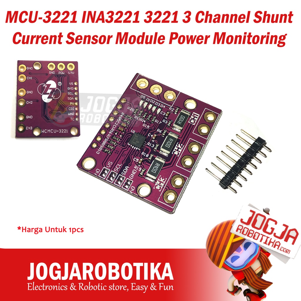 Jual MCU-3221 INA3221 3221 3 Channel Shunt Current Sensor Module Power Monitoring | Shopee Indonesia
