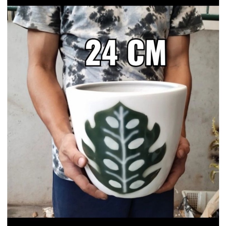 Jual pot lukis gerabah jumbo, pot monstera, pot tanah liat | Shopee ...