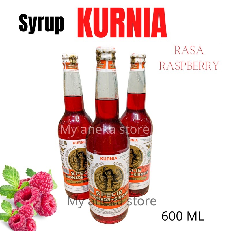 Jual syrup kurnia rasa raspberry /sirup kurnia / syrup cap patung 600ml ...
