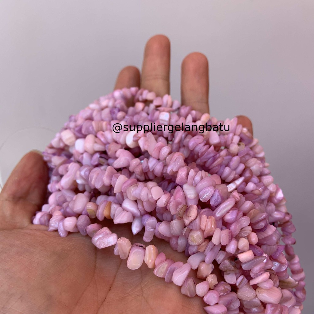 Jual kerikil Batu alam mix purple pearl 1cm manik aksesori craft gloss ...