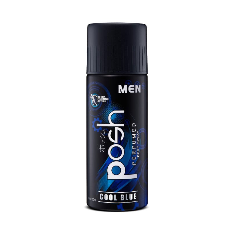 Jual Posh Men Body Spray Pria Cool Blue 150 ml | Shopee Indonesia