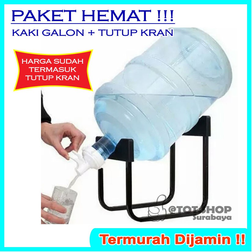 Jual RAK DUDUKAN GALON AIR BESI DAN KRAN TUTUP GALON UNTUK DIMEJA MODEL ...