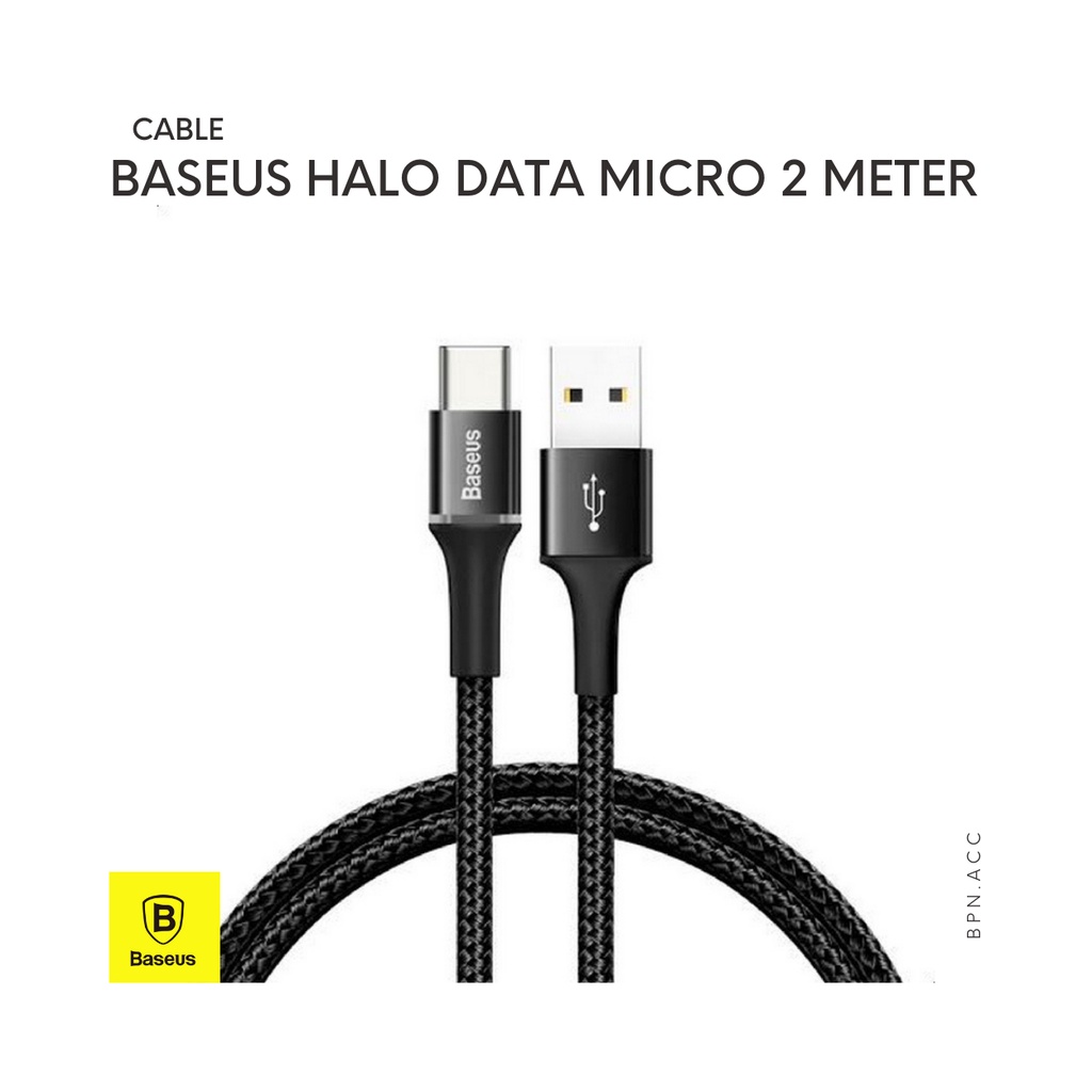 Jual Kabel Charger Baseus Halo Data Cable Micro Ke USB 3A | Shopee ...