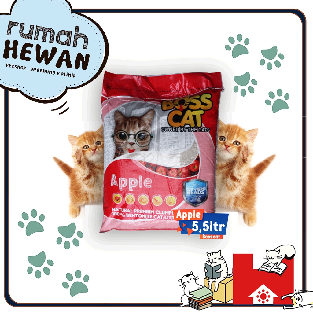 Jual Pasir Gumpal Boss Cat Litter 5,5 Liter - Pasir Kucing Bosscat ...